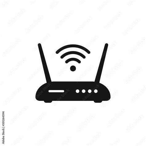 Router Icon Router Related Signal Icon Isolated Stock Vector Adobe Stock