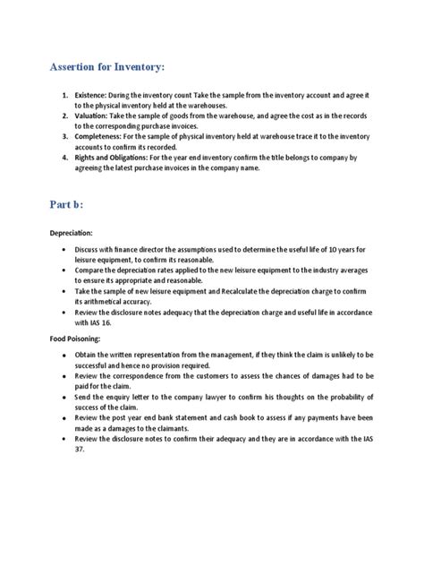 Inventory Audit Assertions Explained Pdf Business Finance And Money