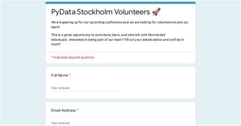 Pydata Stockholm On Linkedin Pydata Stockholm Volunteers 🚀