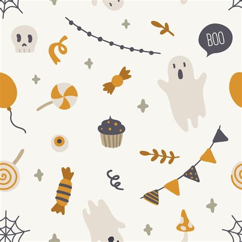 Premium Vector Cute Halloween Celebration Party Pattern