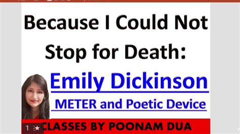 Iambic Tetrameter Trimeter Example Poem Because I Could Not Stop For