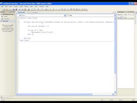 VB NET Tutorial Conditional Operators Visual Basic YouTube