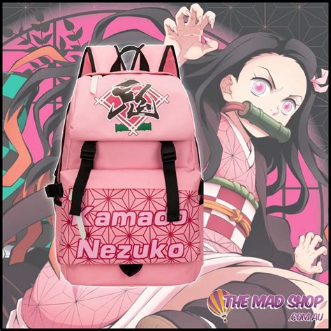 Demon Slayer Nezuko Kamado Pink Anime Backpack 49 99 The Mad Shop