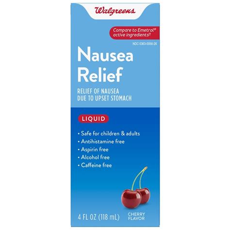 Walgreens Nausea Relief Liquid Cherry 4 Fl Oz Shipt