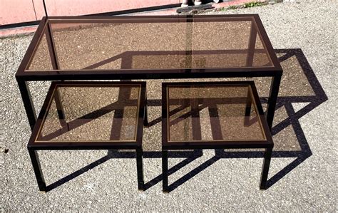 Proantic Table Basse Et Ses Deux Bouts De Canapé