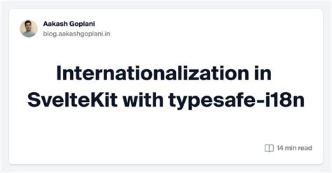 Tim Smith On Linkedin Internationalization In Sveltekit With Typesafe I18n