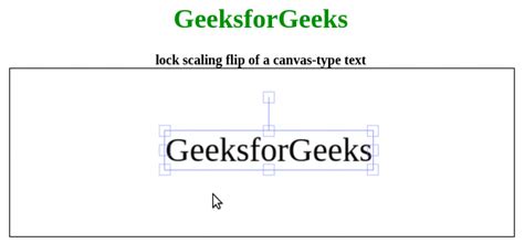 How To Lock Horizontal Scaling Of A Text Canvas Using Fabricjs