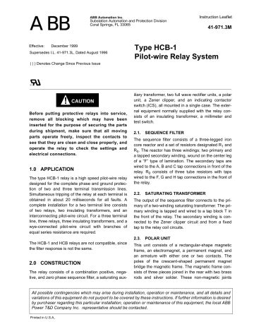 Abb Hcb 1 Instruction Leaflet Manualzz