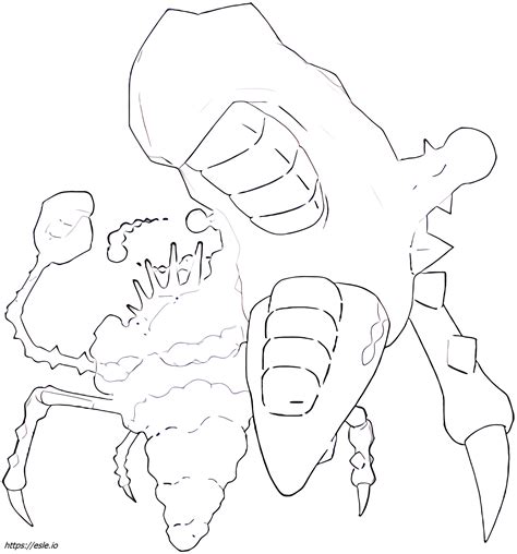 Kingler Gmax Pok Mon Coloring Page