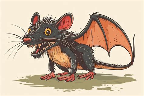 Fiery Rat Dragon Premium Ai Generated Image