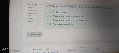 solved let a3×3 ﻿be a square matrix such that a3 0 ﻿then
