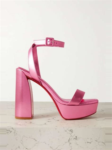Christian Louboutin Movida Sabina 130 Metallic Leather Platform Sandals