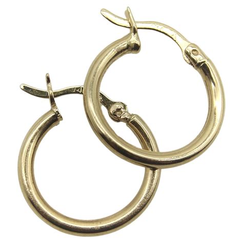 Vintage 14k Gold Hoop Earrings For Sale At 1stdibs