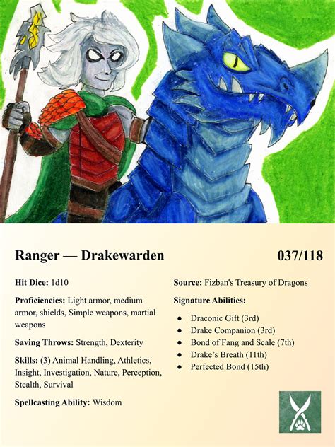 Drakewarden Ranger Dnd Subclass Cards 37118 By Netheraptr On Deviantart