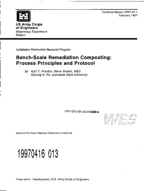 Pdf Bench Scale Remediation Composting Process Principles And Protocol