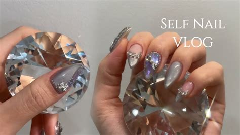 Self Nail💓 신상젤로 아트만들기 리포소 풀링글림 유리알자석네일🫧얼음풀스톤 겨울네일 제거부터 오버레이까지💅