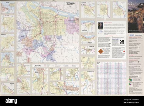 This State Map Of Oregon Displays The States Geographical Features On