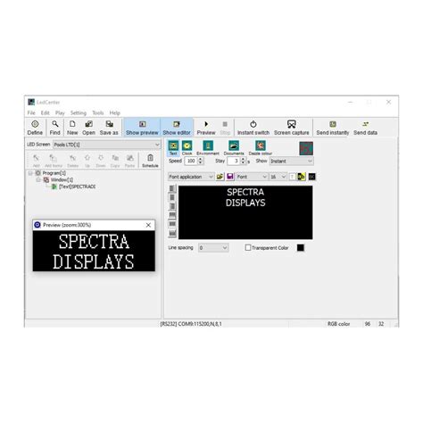 Led Centre Software Spectra Displays