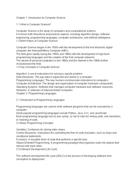 Introduction To Computer Science Cs 101 1 Chapter 1 Introduction