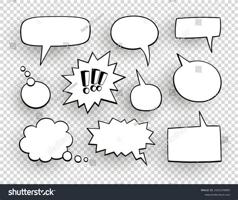 Set Speech Bubbles Comic Book Style Stock Vector (Royalty Free) 2201270897 | Shutterstock