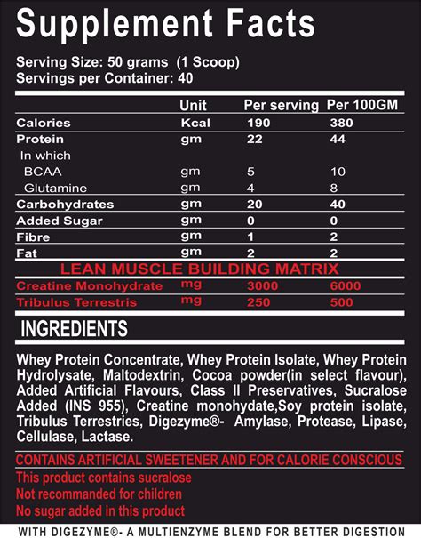 Mass Gainer Blackbeast Nutrition