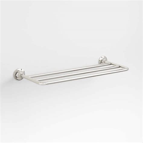 Crate And Barrel Towel Rack Tapered Polished Chrome Wall Mounted