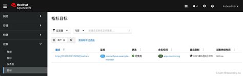 OpenShift 用 Prometheus 和 Grafana 监视用户应用定制的观测指标视频