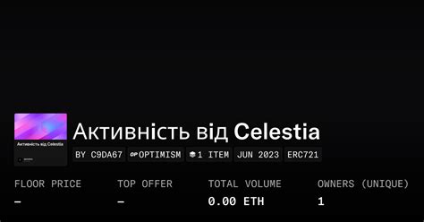 Активнiсть вiд Celestia Collection Opensea