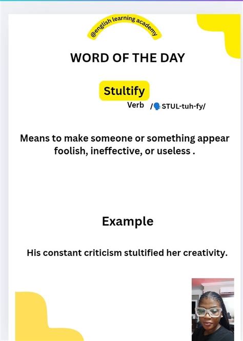 Word Of The Day Stultify English Learning Academy Facebook