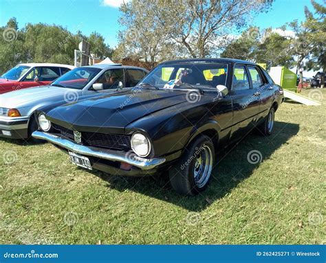 Old Black Ford Maverick Four Door Sedan 1971 1977 Nature Grass