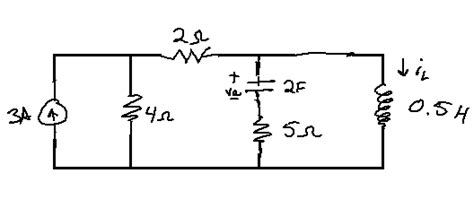 Solved Find Vc iL and the energy stored in the capacitor and | Chegg.com