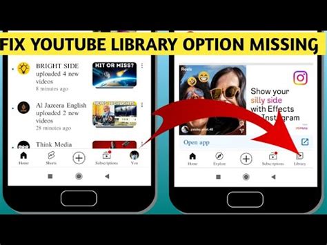 Fix YouTube Library Option Not Showing In YouTube Library Option Missing On Home Screen YouTube