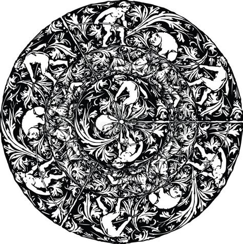 Renaissance Seamless Pattern Illustration Stock Vector Illustration Of Emblem Legend 17329595