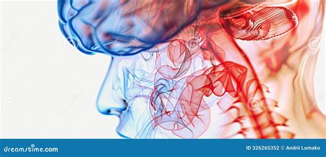 Digital Rendering Of A Human Brain And Spine Stock Illustration Illustration Of Brain Science