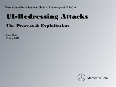 Ui Redressing Attacks The Process And Exploitation Ppt