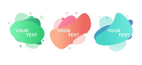 3 현대 액체 추상 요소 그래픽 그라데이션 플랫 스타일 디자인 유체 파스텔 색상 0명에 대한 스톡 벡터 아트 및 기타 이미지 0명 그라데이션 기하 도형 Istock