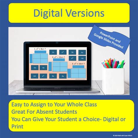 Completing The Square Quadratics Bundle By Math With Susan Wilson