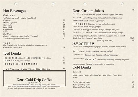 Drink Menu Template Spark Premium Template Template Spark