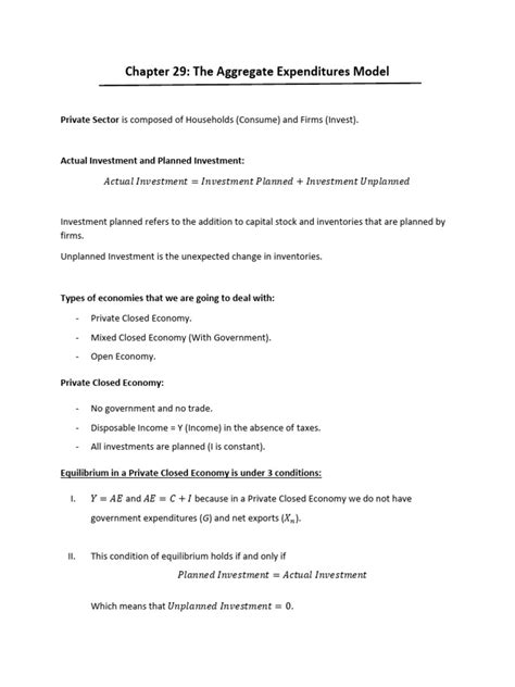 Aggregate Expenditures Model Ae Pdf Economic Equilibrium Output Economics