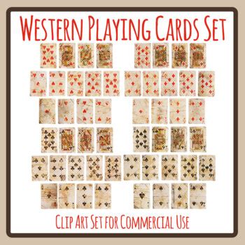 Wild West Playing Card Photo Grungy Vintage Deck Of Cards Clip Art