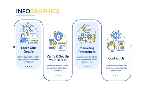 Mobile Banking Registration Process Rectangle Infographic Template