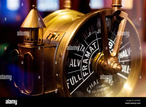 Antique Telegraph For Sending Messages From The Ships Bridge To The