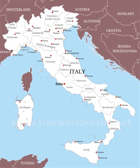 Italy Political Map