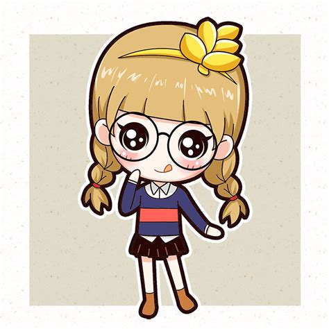 小女孩 卡通形象设计 吉吉卡通设计 站酷zcool