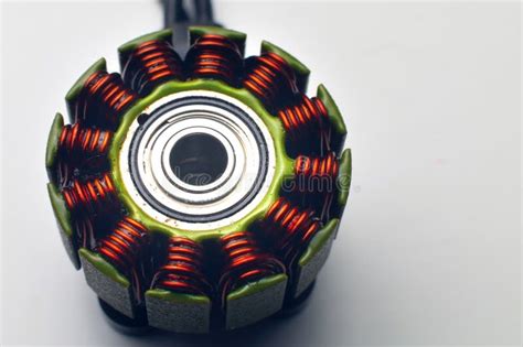 Brushless Motor Stator Bldc For A Close Up Of An Airplane Model On A