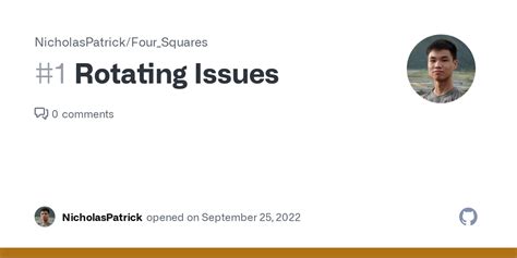 Rotating Issues Issue 1 NicholasPatrick Four Squares GitHub