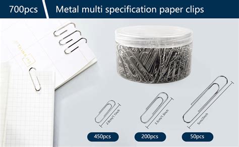 700 Paper Clips Assorted Sizes Medium And Jumbo Size