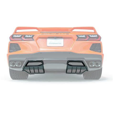 Acs C8 Diffuser Inserts 2020 C8 Corvette Stingray Carbon Flash