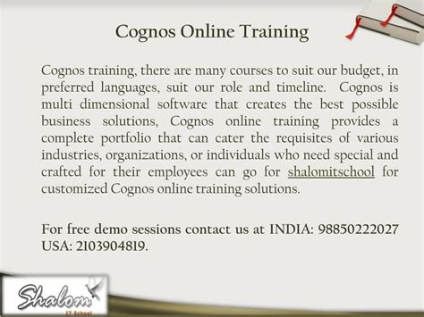 PPT Cognos Online Training PowerPoint Presentation Free Download ID