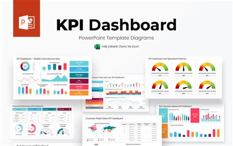 Kpi Panosu Powerpoint Şablon Diyagramları Templatemonster